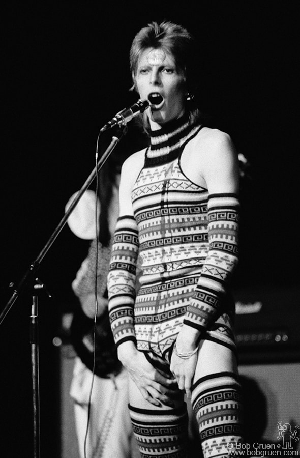 David Bowie on stage at Radio City Music Hall, NYC. February 14, 1973 ...