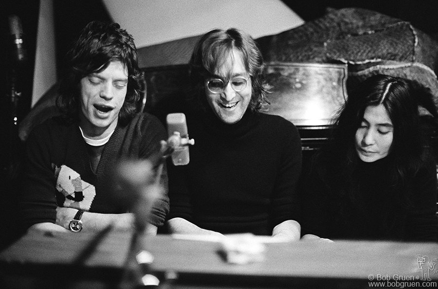 Mick Jagger, John Lennon & Yoko Ono, NYC – 1972